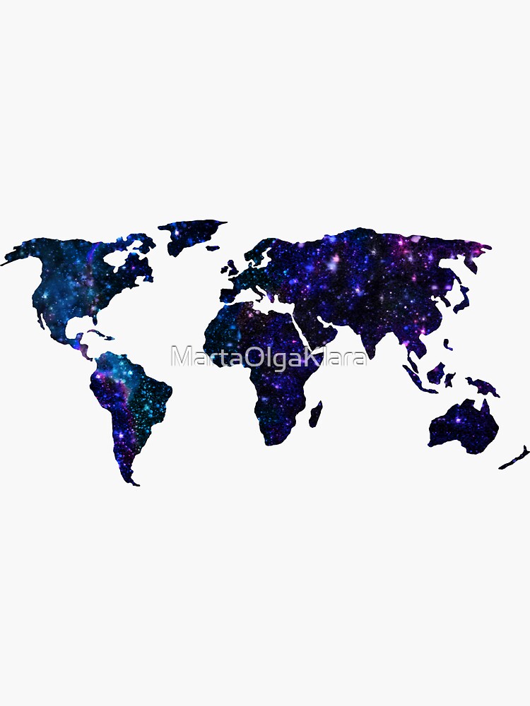 "World map" Sticker for Sale by MartaOlgaKlara | Redbubble
