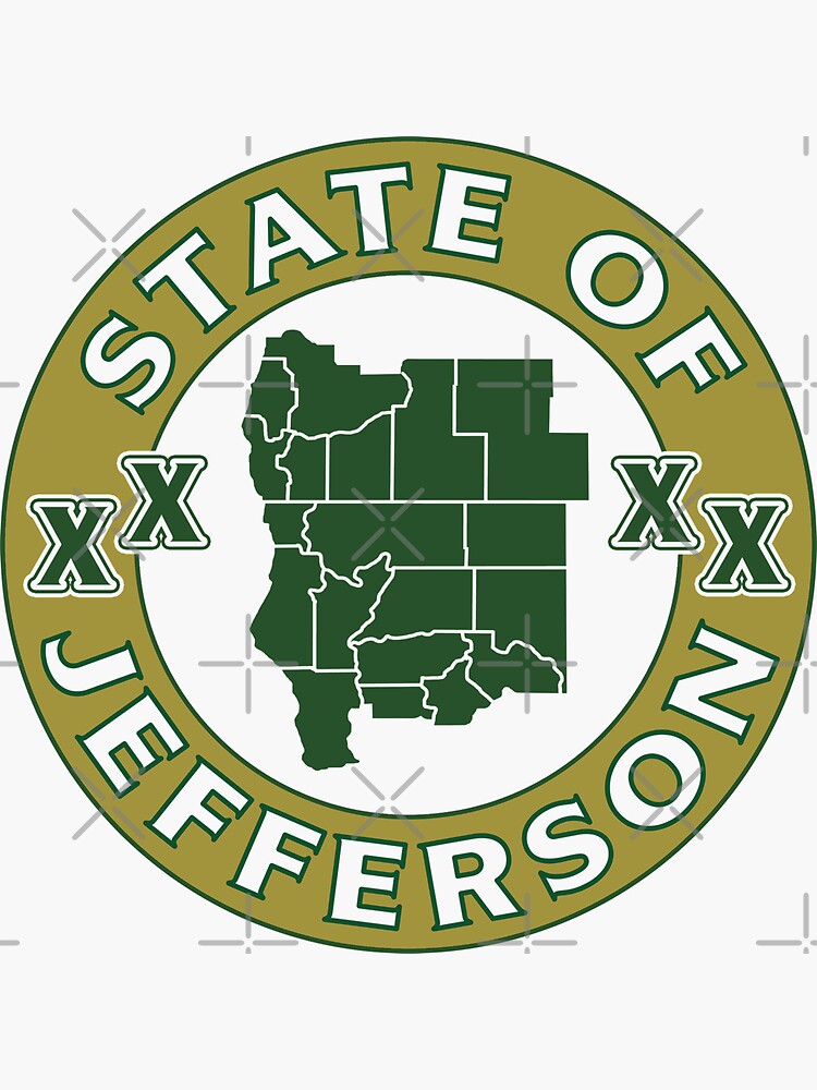 "State of Jefferson (outline)" Sticker for Sale by AmericanVenom ...