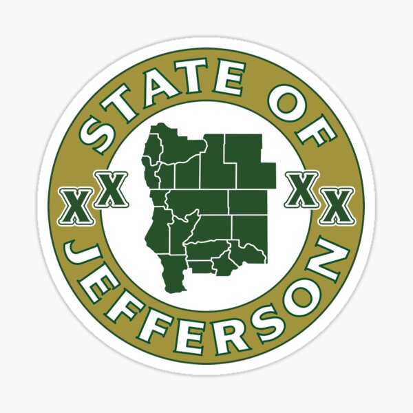 "State of Jefferson (outline)" Sticker for Sale by AmericanVenom ...