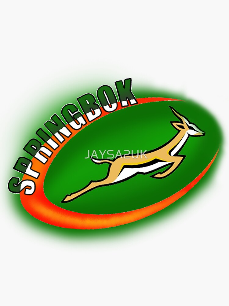 "SPRINGBOK RUGBY SOUTH AFRICA" Sticker by JAYSA2UK | Redbubble