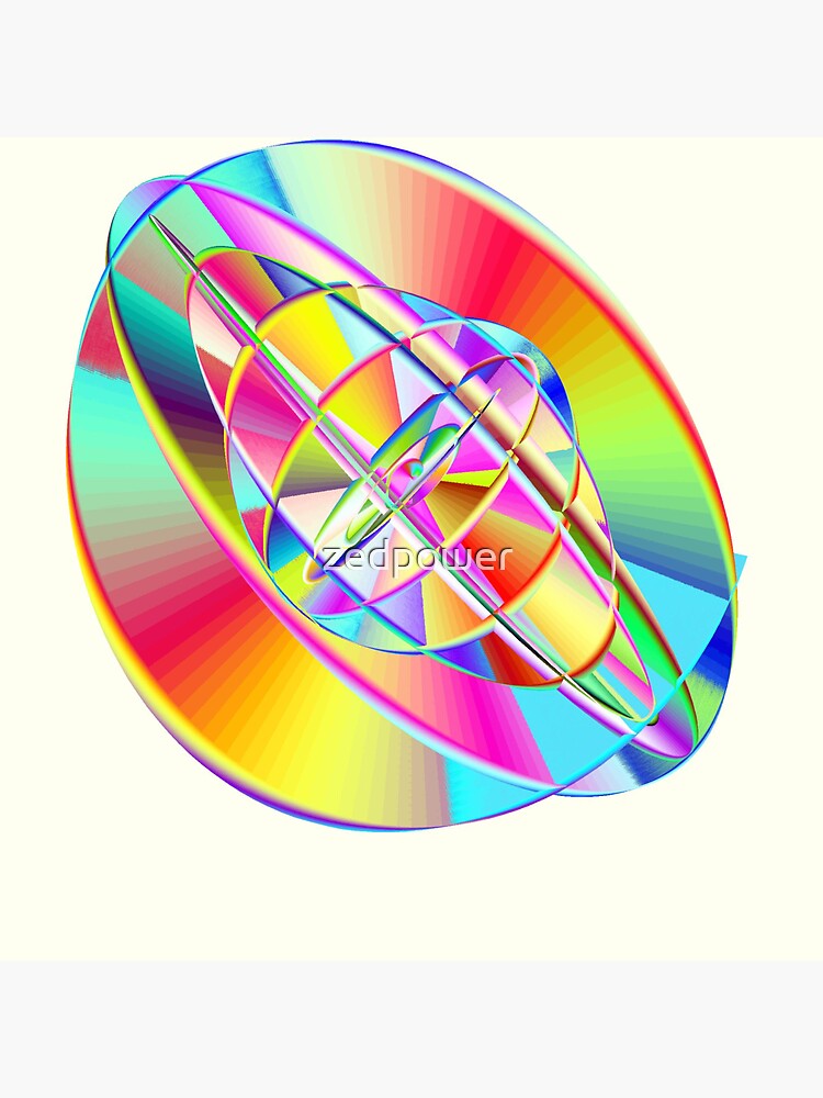 "Steampunk Rainbow Gyroscope" Sticker for Sale by zedpower | Redbubble