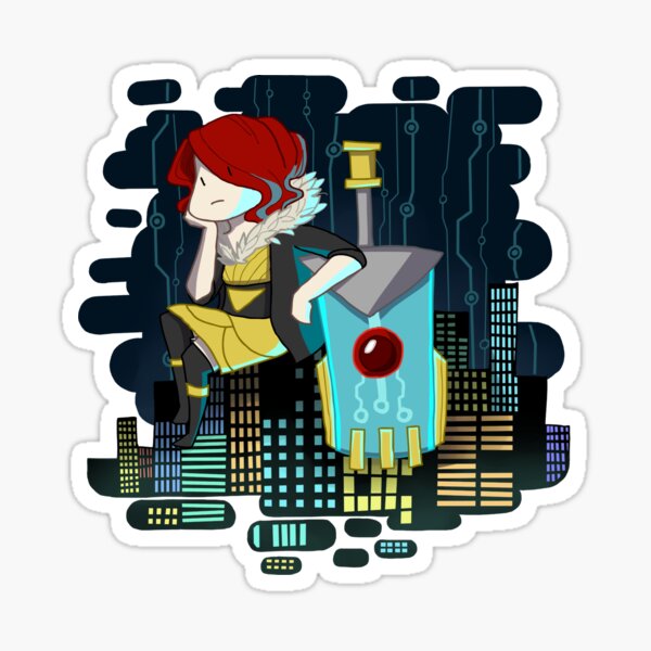 "Transistor Welcome to Cloudbank" Sticker for Sale by Cycha | Redbubble