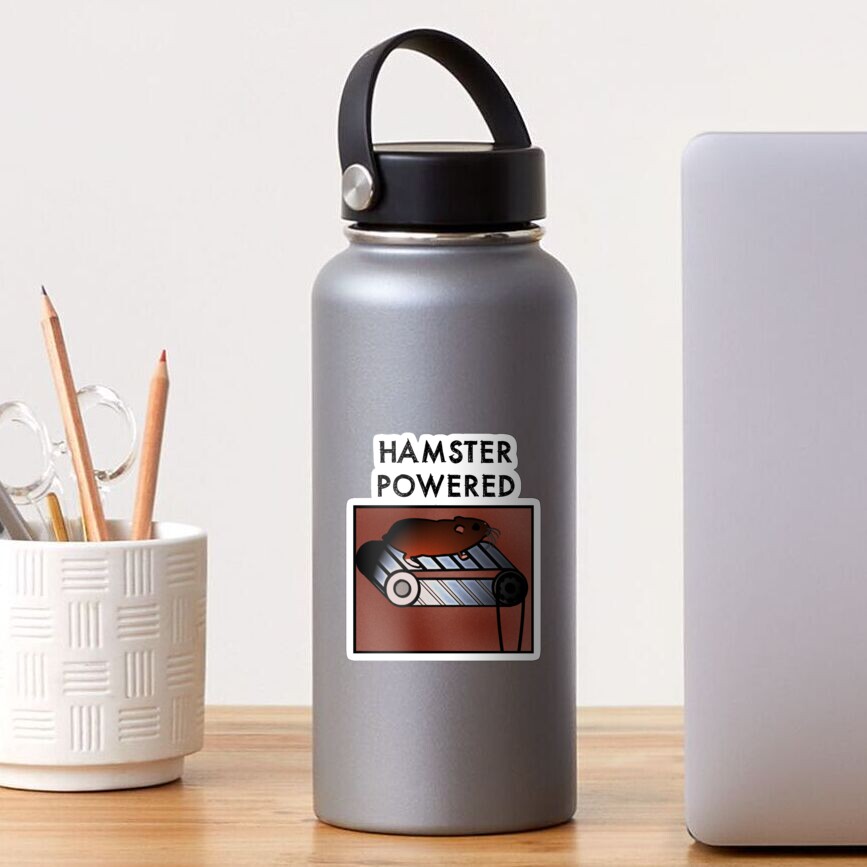 "Hamster powered" Sticker for Sale by trum | Redbubble