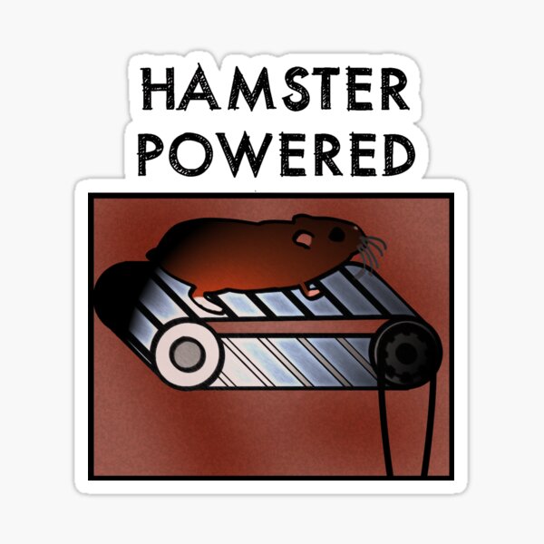 "Hamster powered" Sticker for Sale by trum | Redbubble
