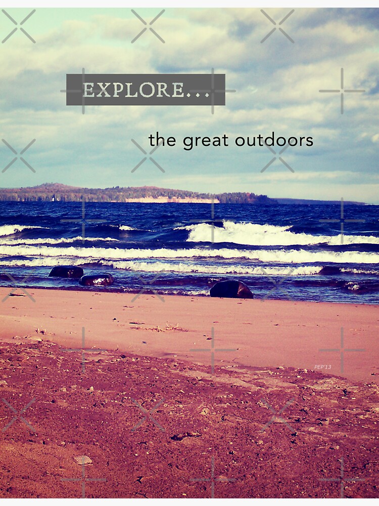 "Explore The Great Outdoors" Sticker for Sale by perkinsdesigns | Redbubble