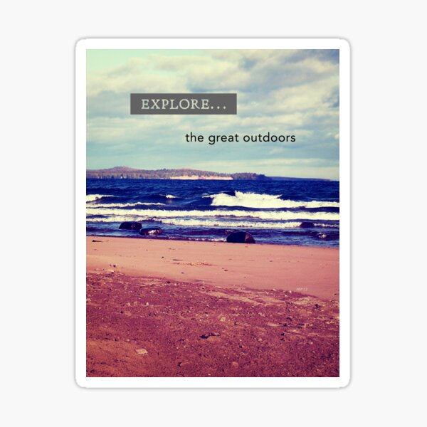 "Explore The Great Outdoors" Sticker for Sale by perkinsdesigns | Redbubble