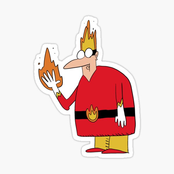 "Flarey Arson" Sticker by TVsKyle | Redbubble