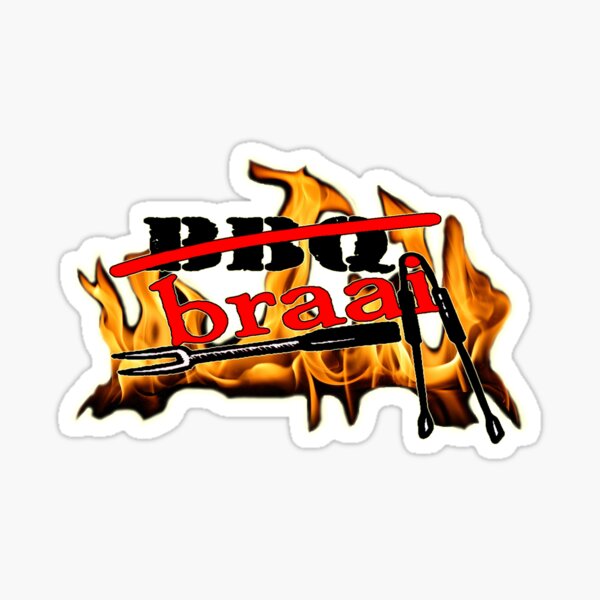 "BRAAI BBQ SA" Sticker by JAYSA2UK | Redbubble