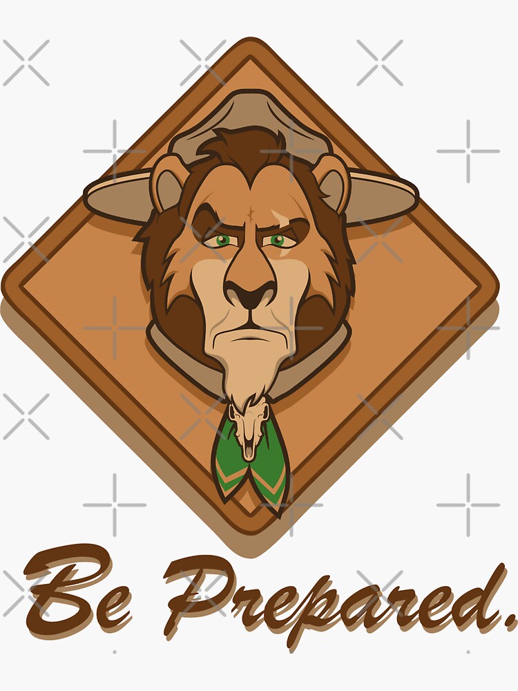 "Be Prepared" Sticker for Sale by knightsofloam | Redbubble