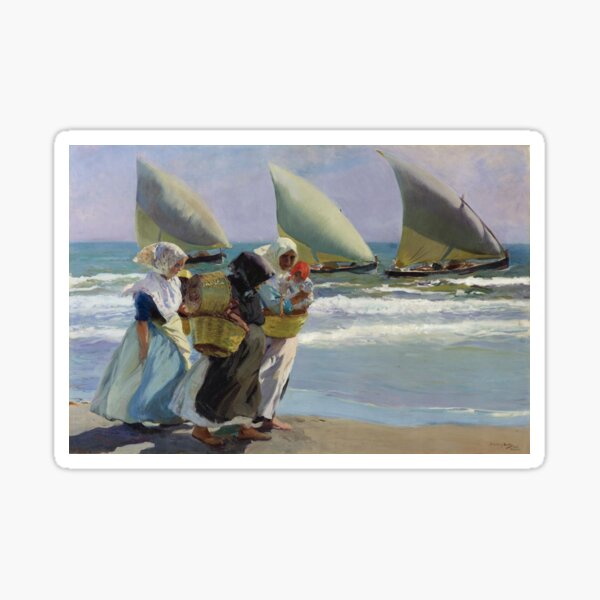 "The Three Sails - Joaquin Sorolla" Sticker for Sale by BravuraMedia ...