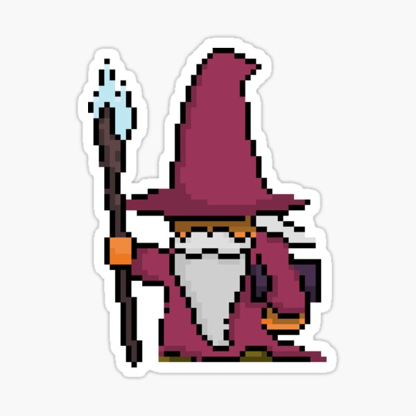 "Pixel Wizard" Sticker by SuperPayce | Redbubble