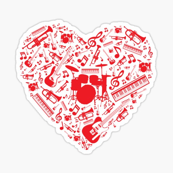"Music Love" Sticker by tombst0ne | Redbubble