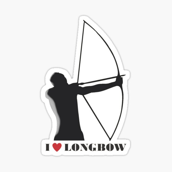 "HEART LONGBOW" Sticker for Sale by JAYSA2UK | Redbubble