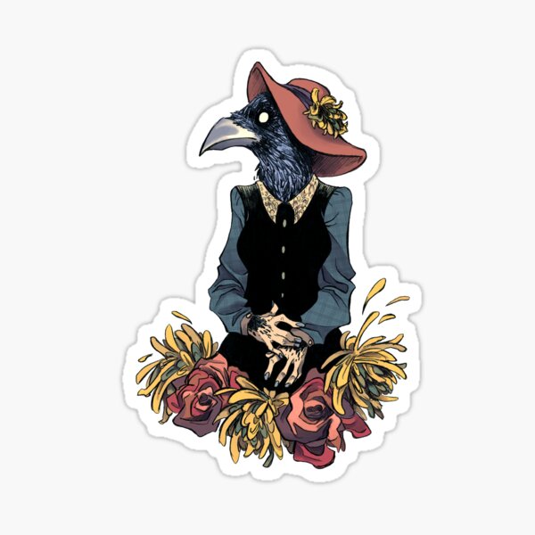 "Madame Corbeau" Sticker for Sale by naisquin | Redbubble