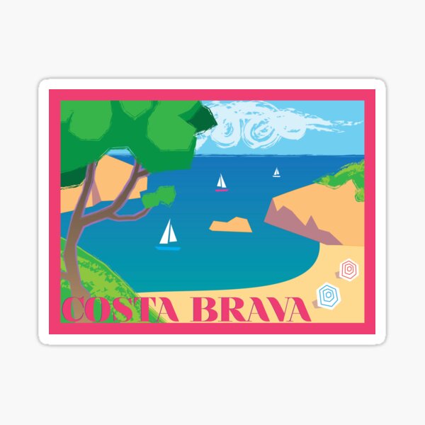 "Costa Brava" Sticker for Sale by pollybeam | Redbubble
