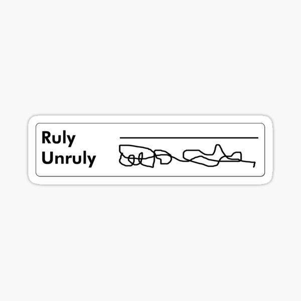 "Ruly VS Unruly" Sticker for Sale by wolfcat | Redbubble