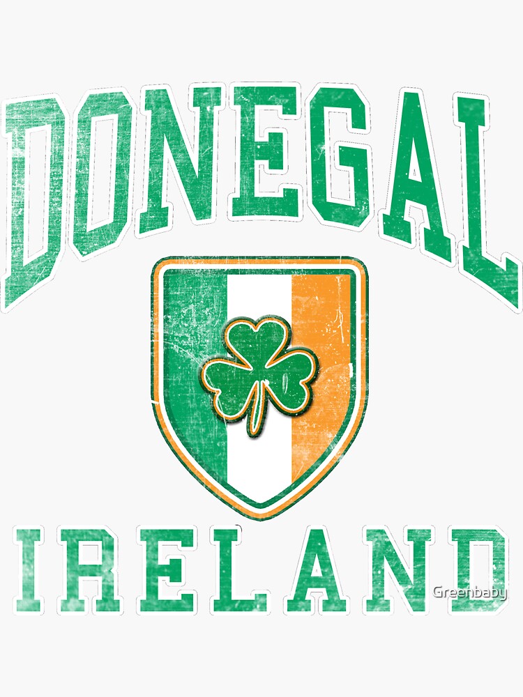 "Donegal, Ireland with Shamrock" Sticker for Sale by Greenbaby | Redbubble
