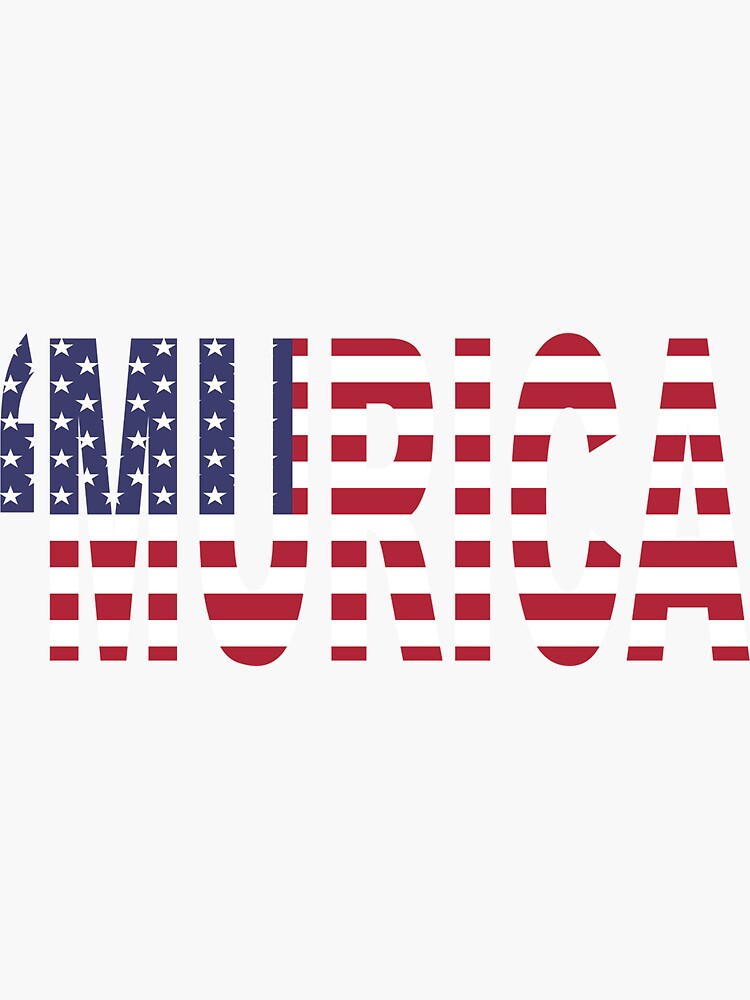 "Murica" Sticker for Sale by hipsterapparel | Redbubble