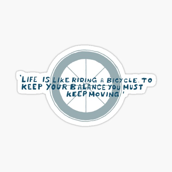 "Einstein's Bicycle" Sticker for Sale by Number14 | Redbubble