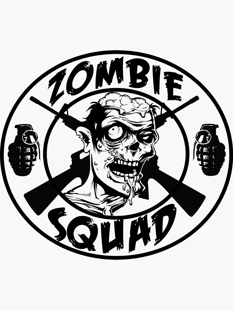 "Zombie Squad!" Sticker for Sale by Graphix247 | Redbubble