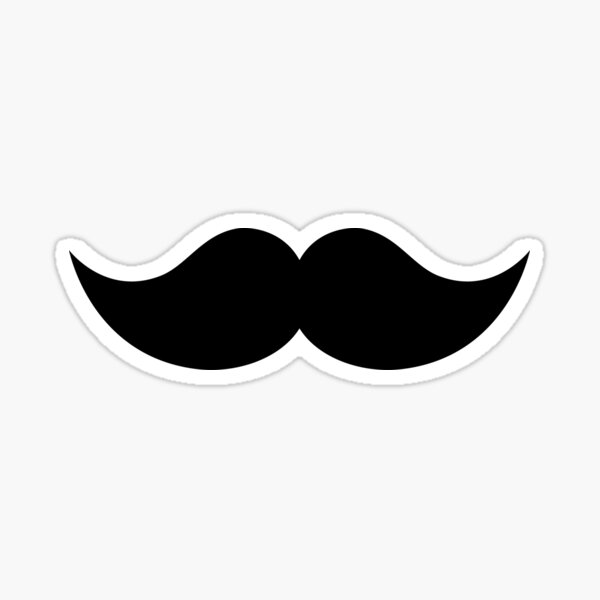 "Black Mustache Moustache" Sticker for Sale by TigerLynx | Redbubble