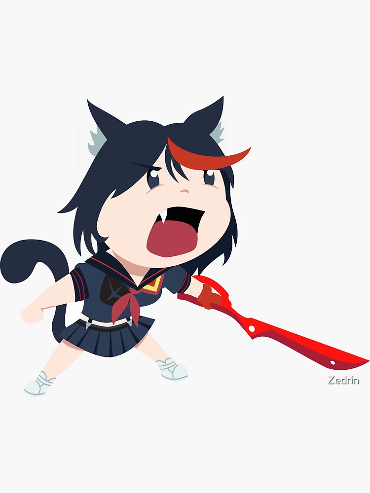 "Meowtoi Ryuuko" Sticker for Sale by Zedrin | Redbubble