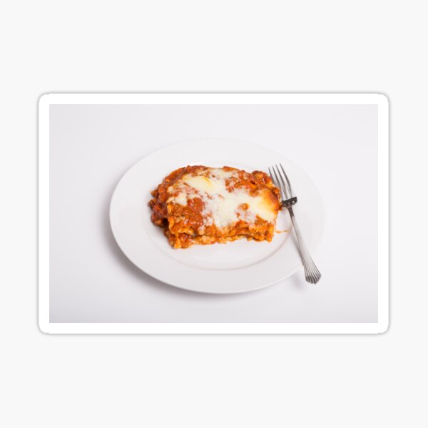 "Lasagna on White" Sticker for Sale by dbvirago | Redbubble