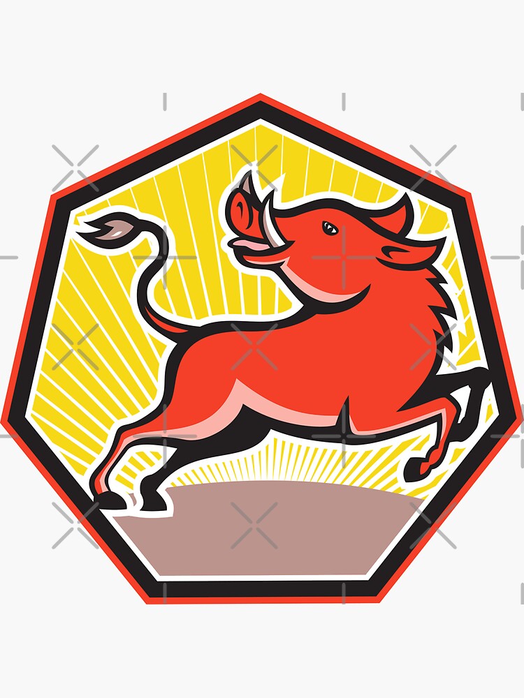 "Wild Pig Razorback Hog" Sticker for Sale by patrimonio | Redbubble