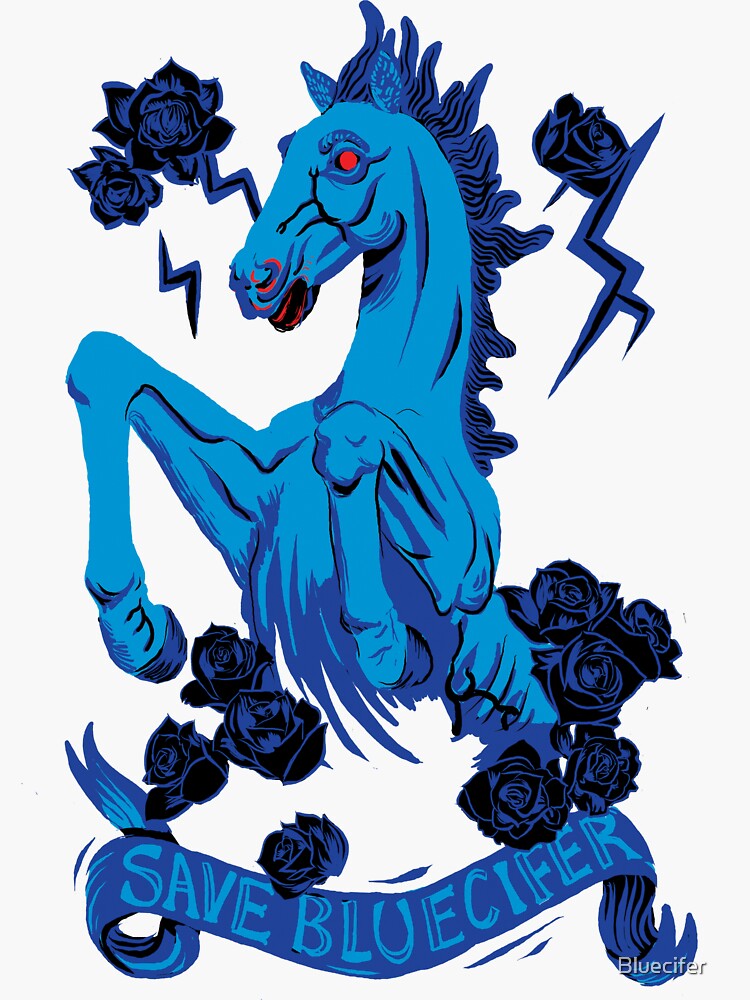 "Save Bluecifer Black Rose" Sticker by Bluecifer | Redbubble