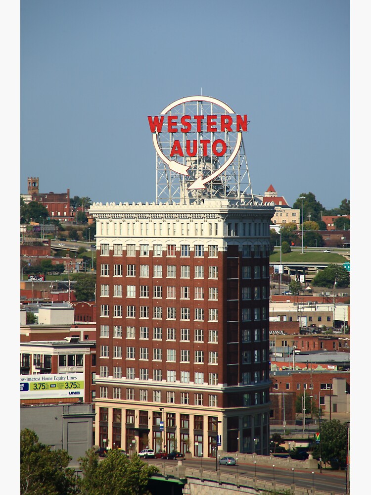 "Kansas City - Western Auto Building" Sticker for Sale by Ffooter ...