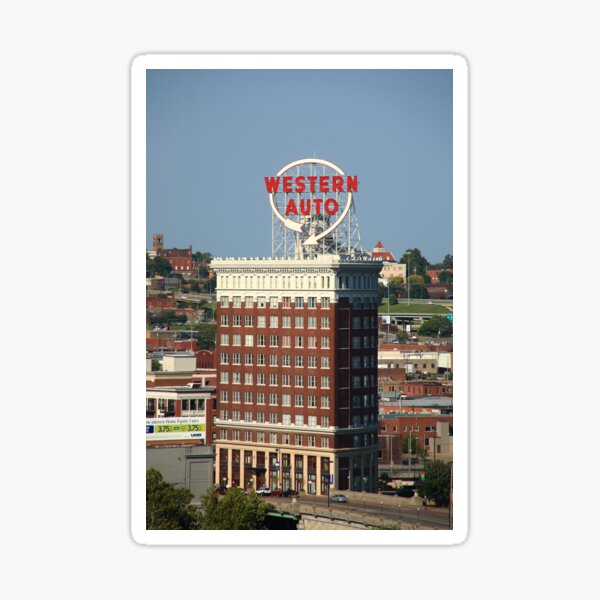 "Kansas City - Western Auto Building" Sticker for Sale by Ffooter ...