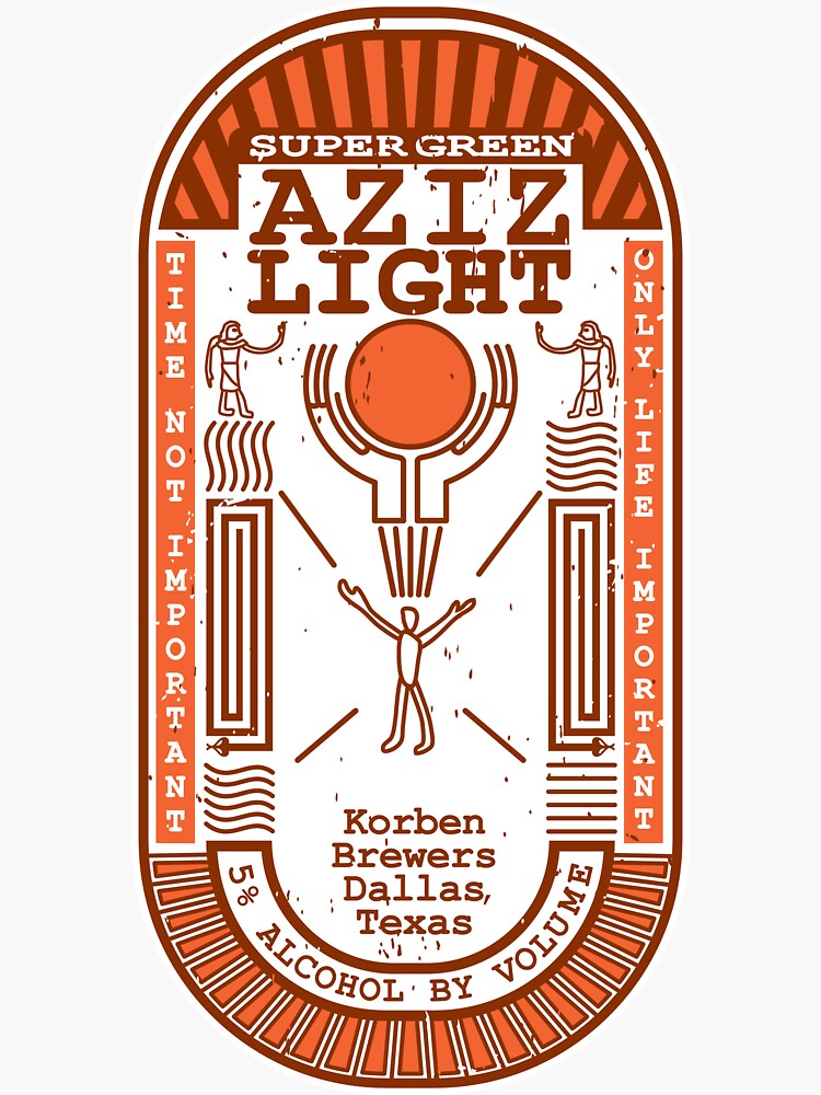 "Aziz Light-The Divine Brew-alternate" Sticker by chewietoo | Redbubble