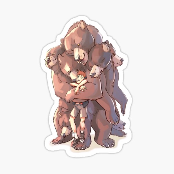 "Multi-bear Hugs" Sticker by Junryou | Redbubble