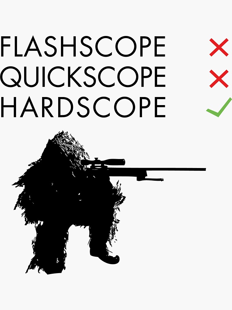 "Hardscope" Sticker for Sale by Monakraft | Redbubble