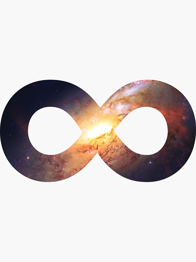 "Galaxy of Fire | Infinity Symbol | Fresh Universe" Sticker by ...
