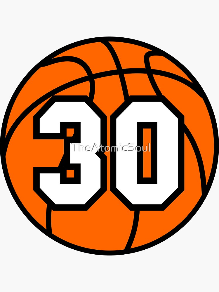 "Basketball 30" Sticker for Sale by TheAtomicSoul | Redbubble