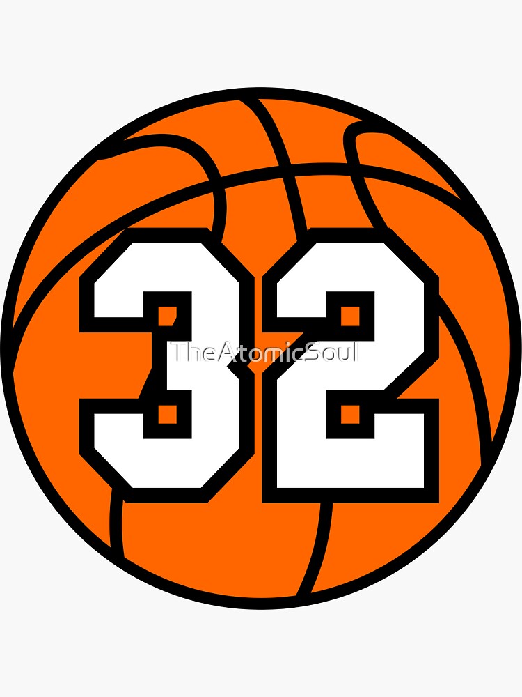 "Basketball 32" Sticker for Sale by TheAtomicSoul | Redbubble