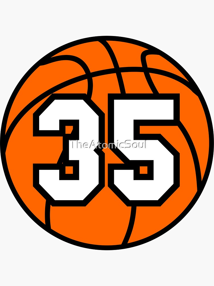 "Basketball 35" Sticker by TheAtomicSoul | Redbubble