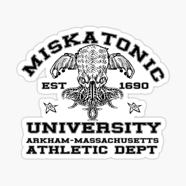 "Miskatonic university" Sticker by edcarj82 | Redbubble