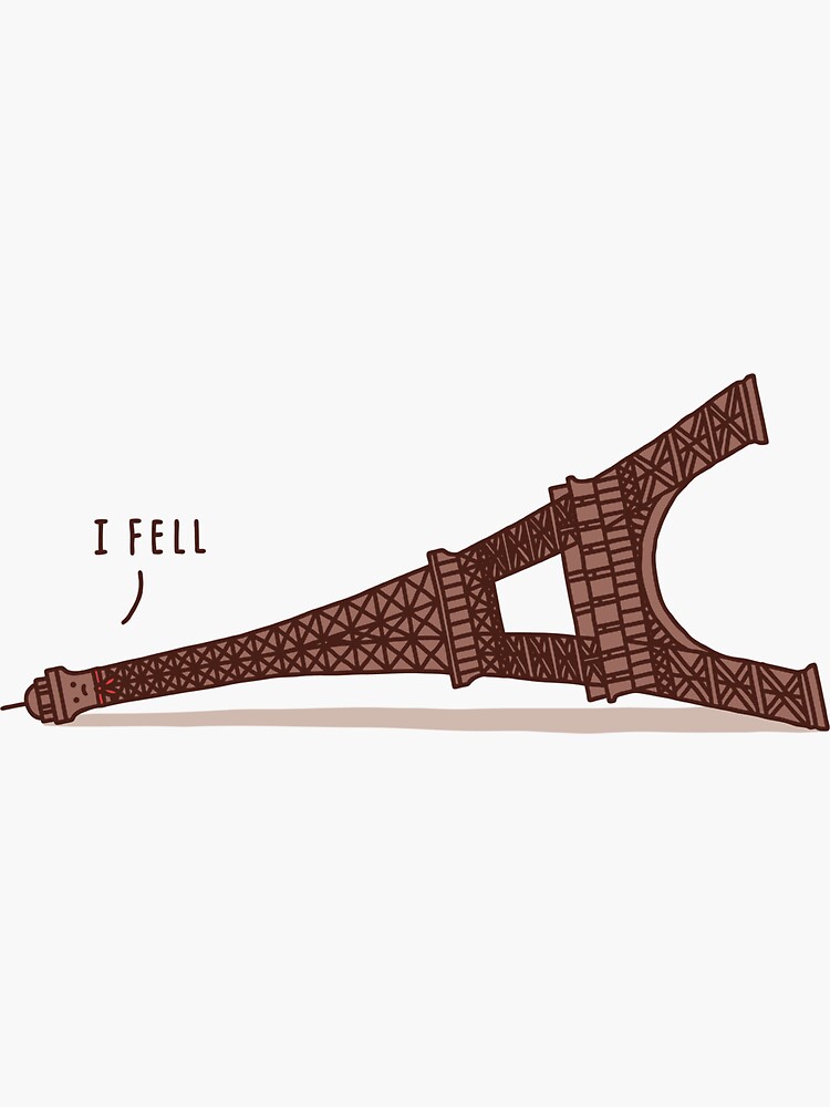 "I Fell" Sticker for Sale by Haasbroek | Redbubble
