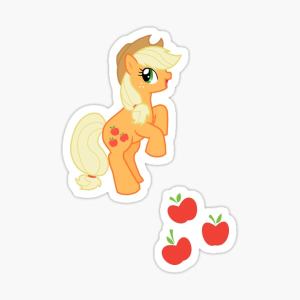 "MLP Apple Jack" Sticker for Sale by methuselah | Redbubble