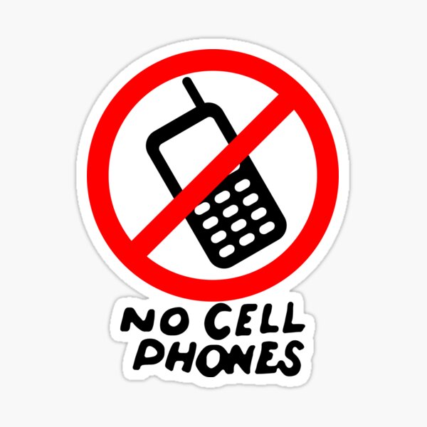 No Cell Phones Stickers | Redbubble