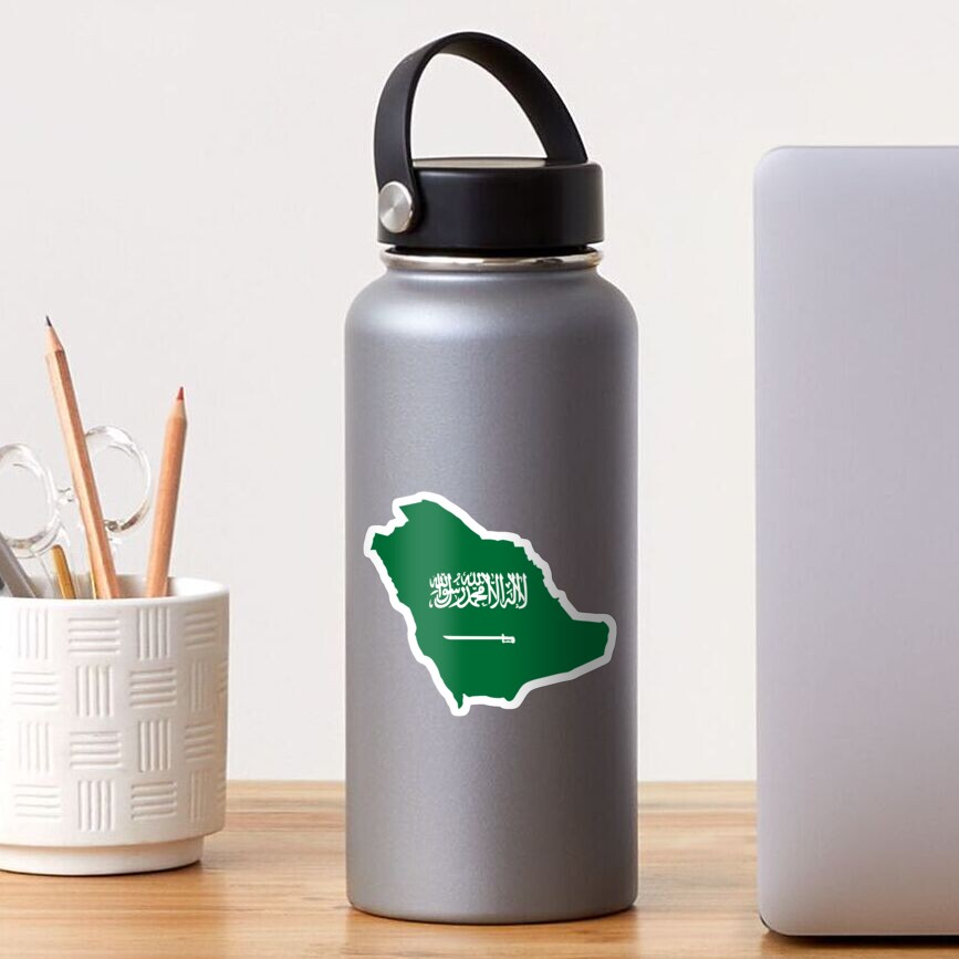 "Saudi Arabia Flag Map" Sticker for Sale by OmarDakhane | Redbubble