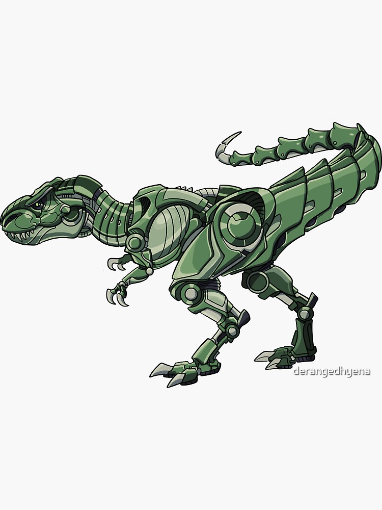 "Mecha-Rex" Sticker for Sale by derangedhyena | Redbubble