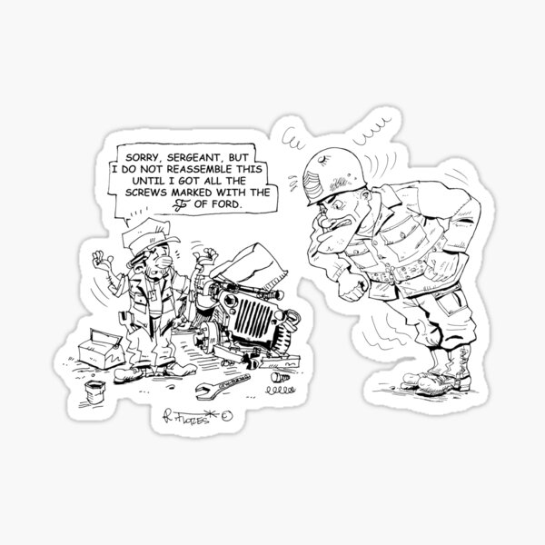 "Ford GPW jeep rules!!!" Sticker for Sale by RFlores | Redbubble