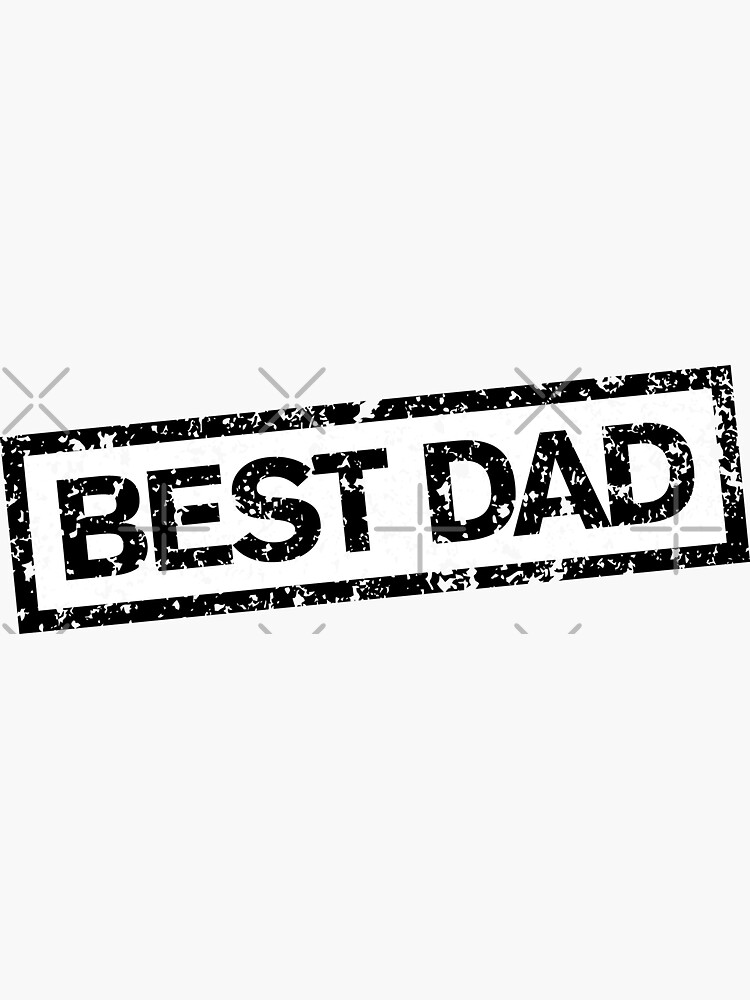 "Best Dad Stamp two color" Sticker for Sale by theshirtshops | Redbubble