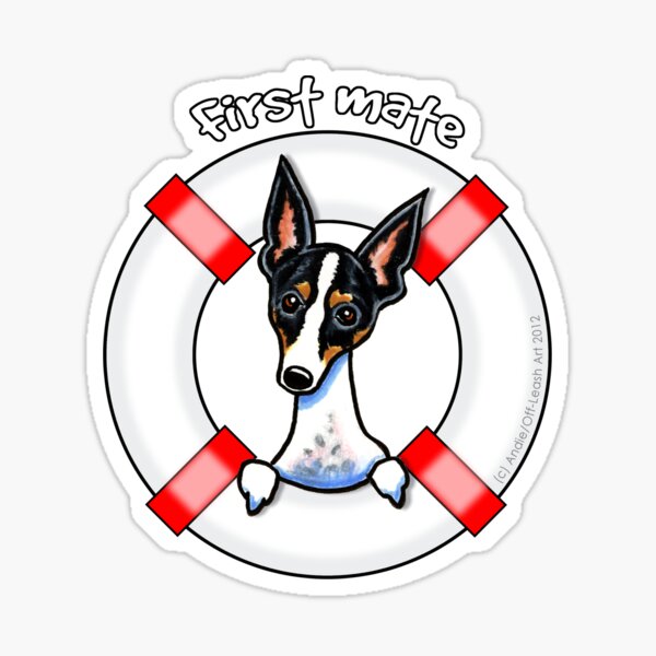 "Rat Terrier :: First Mate" Sticker by offleashart | Redbubble