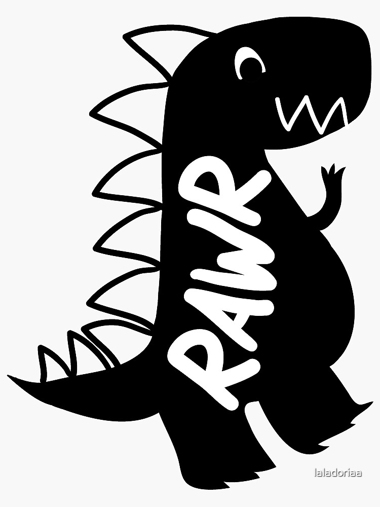 "T-Rex: Rawr" Sticker for Sale by laladoriaa | Redbubble