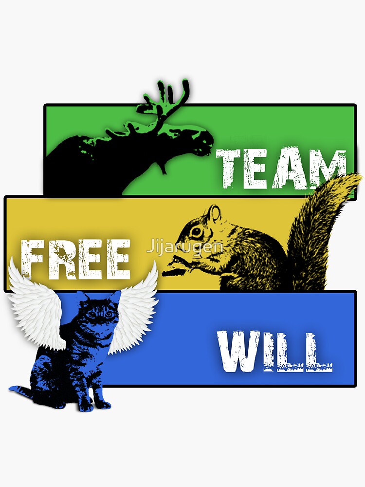 "TEAM FREE WILL" Sticker for Sale by Jijarugen | Redbubble