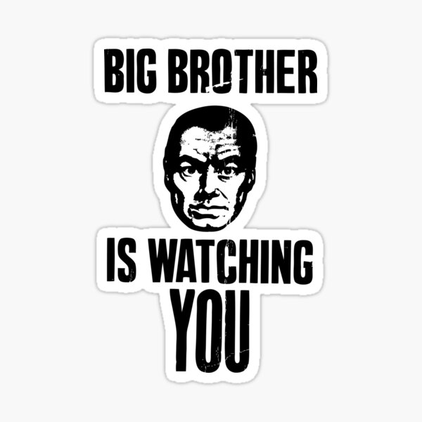 "GROSSER BRUDER BEOBACHTET DICH" Sticker von FlyNebula | Redbubble
